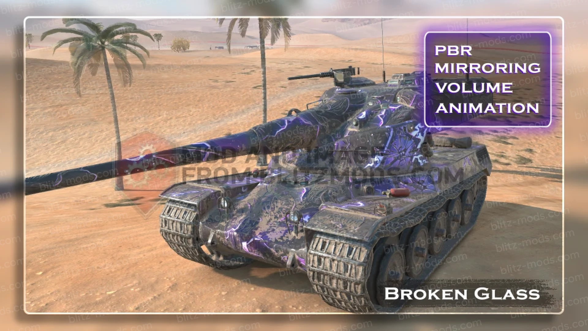 Download mod [WG] "Broken Glass" Camouflage for WoTBlitz