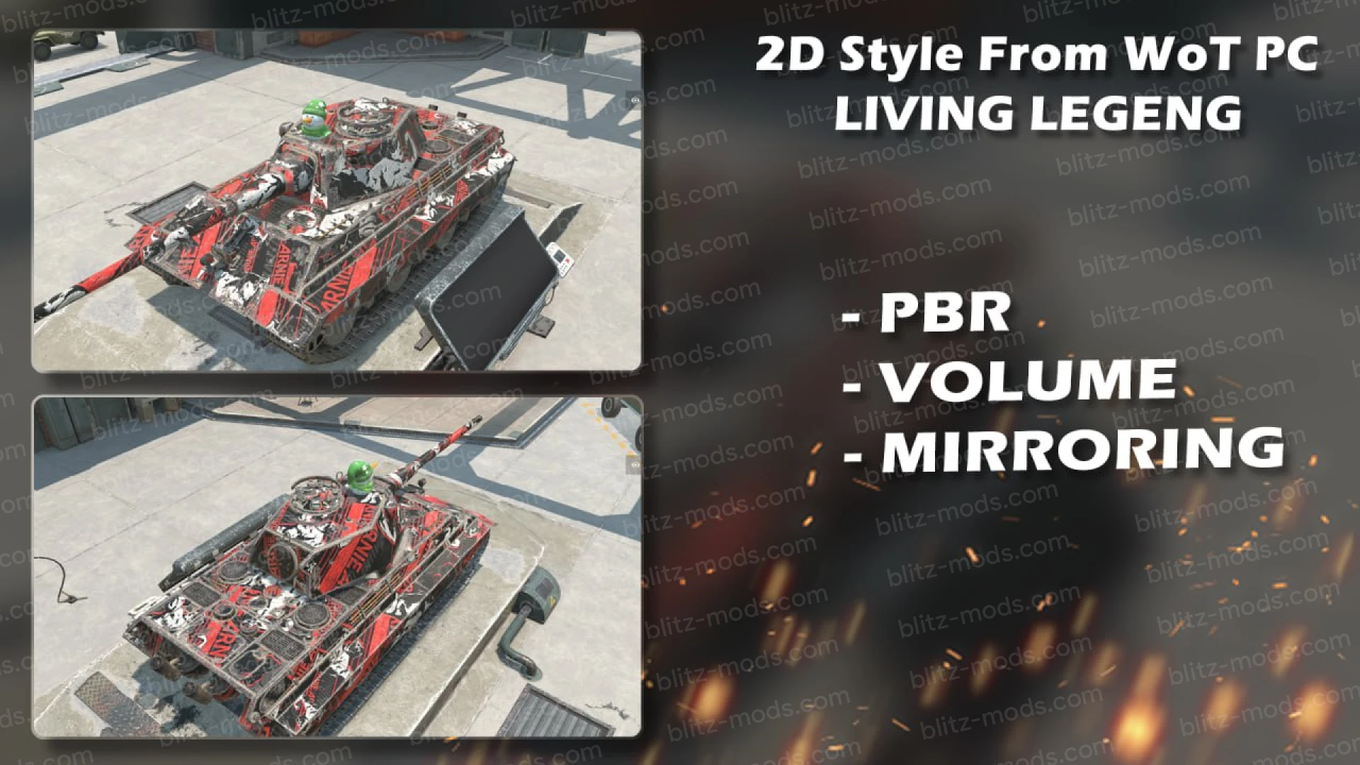 Download mod [WG] Living Legend Camouflage for WoTBlitz