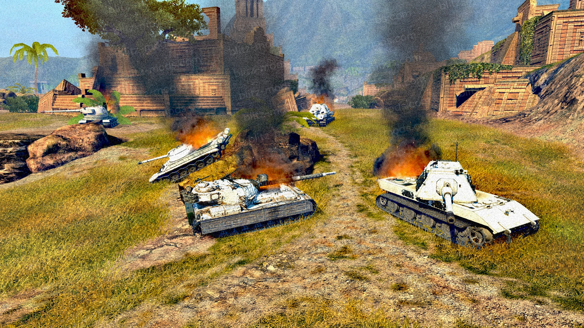 Download mod White dead tanks for WoTBlitz