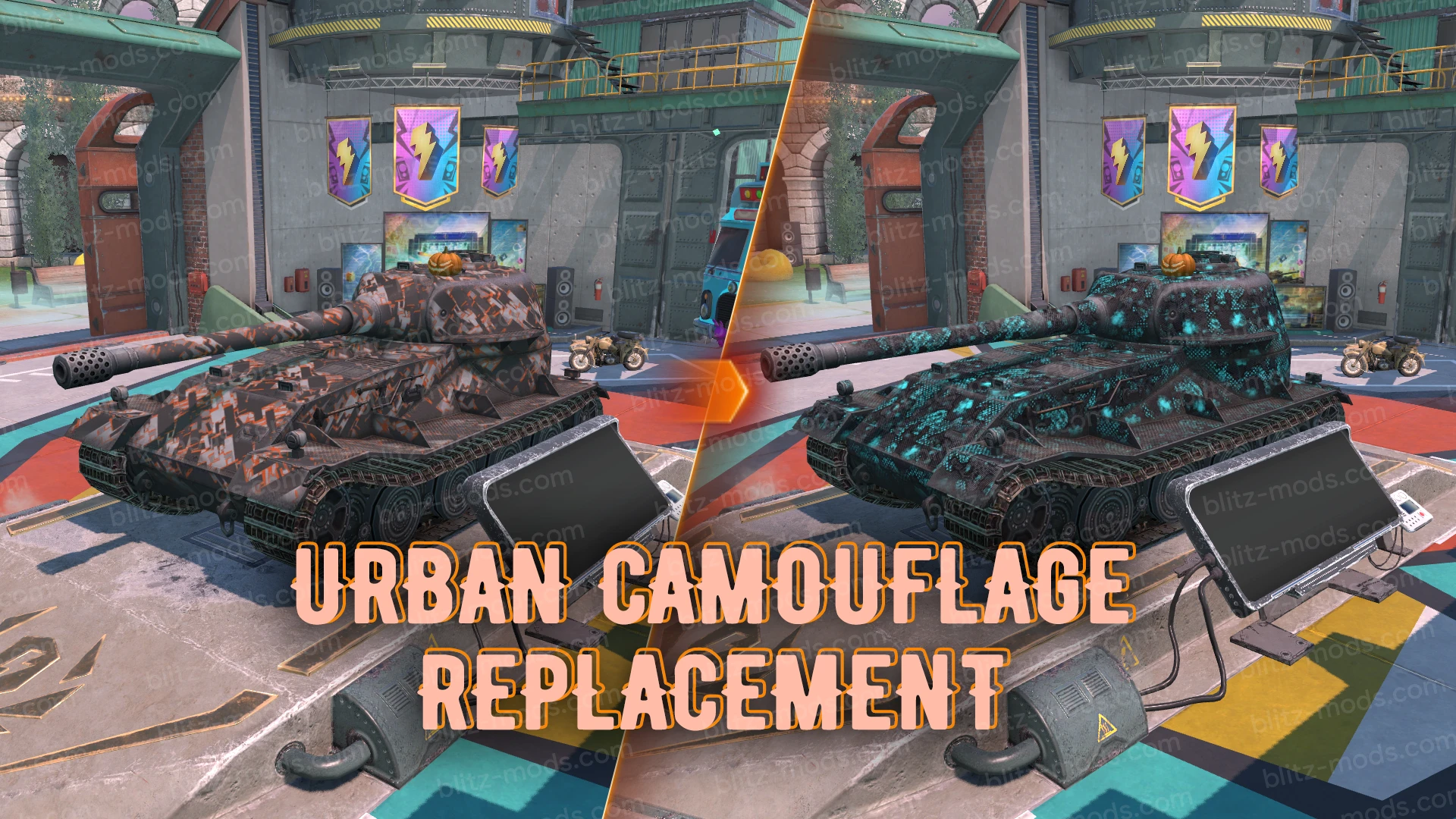 Download mod Urban Jungle camo replacement by Keegan Hesh for WoTBlitz