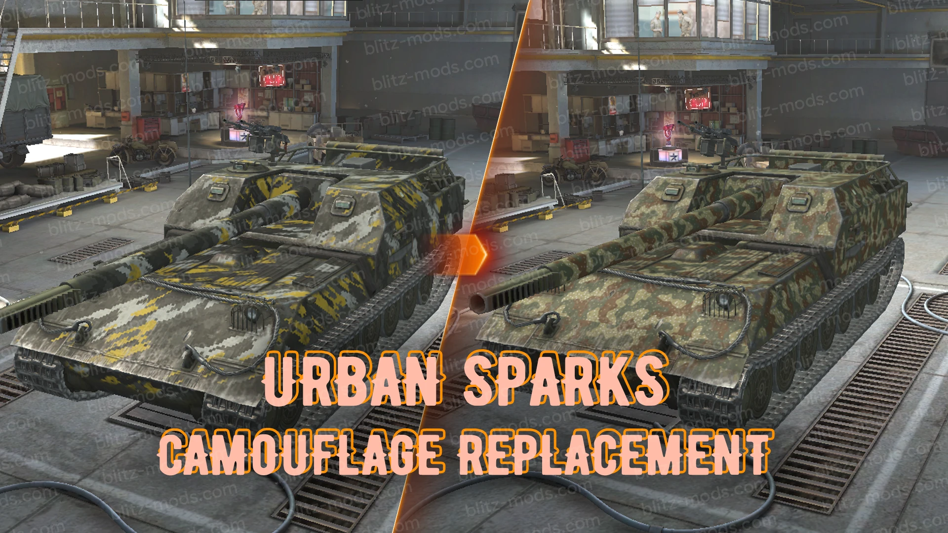 Download mod Urban Spark camo replacement by Keegan Hesh for WoTBlitz